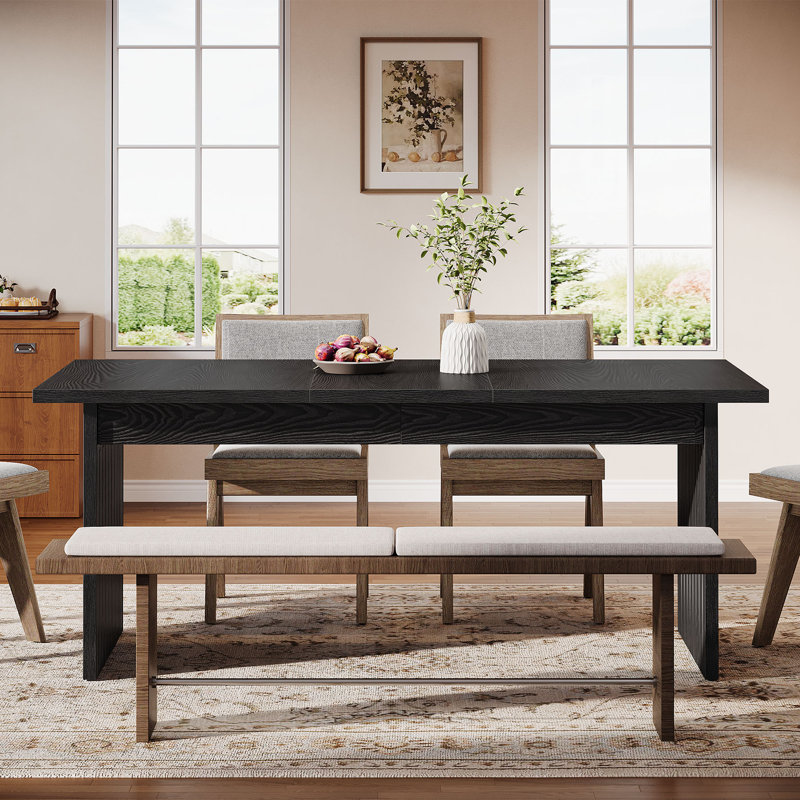 Wrought Studio™ 63" Rectangular Dining Table For 6 People | Wayfair